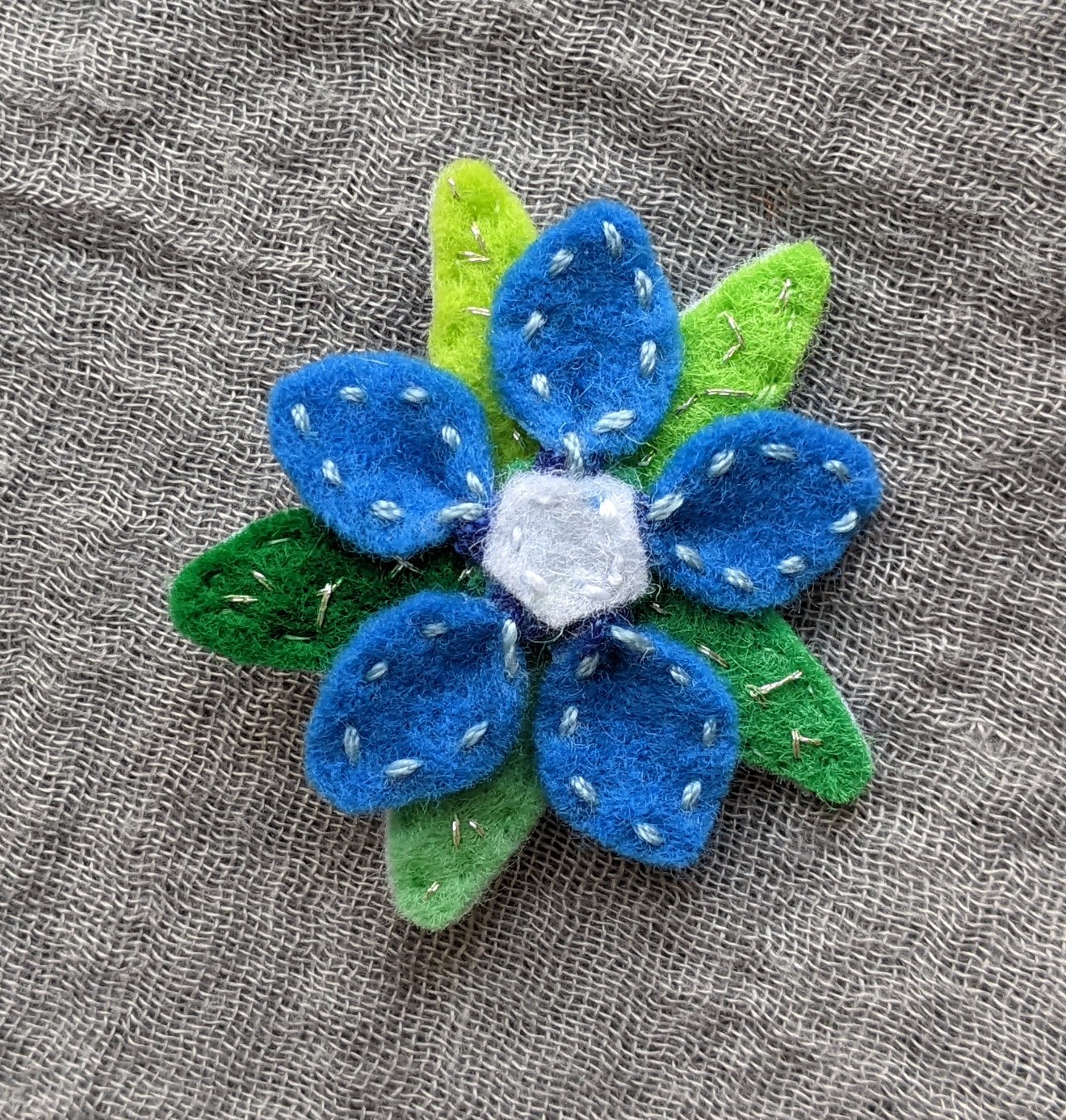 County Flowers of the UK Felt Brooches | King River Press